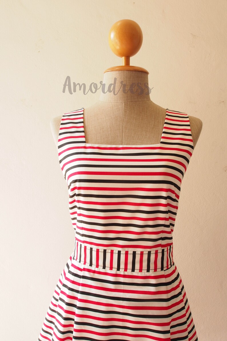 Nautical Dress Summer Dress Vintage Sundress Beach Dress | Etsy