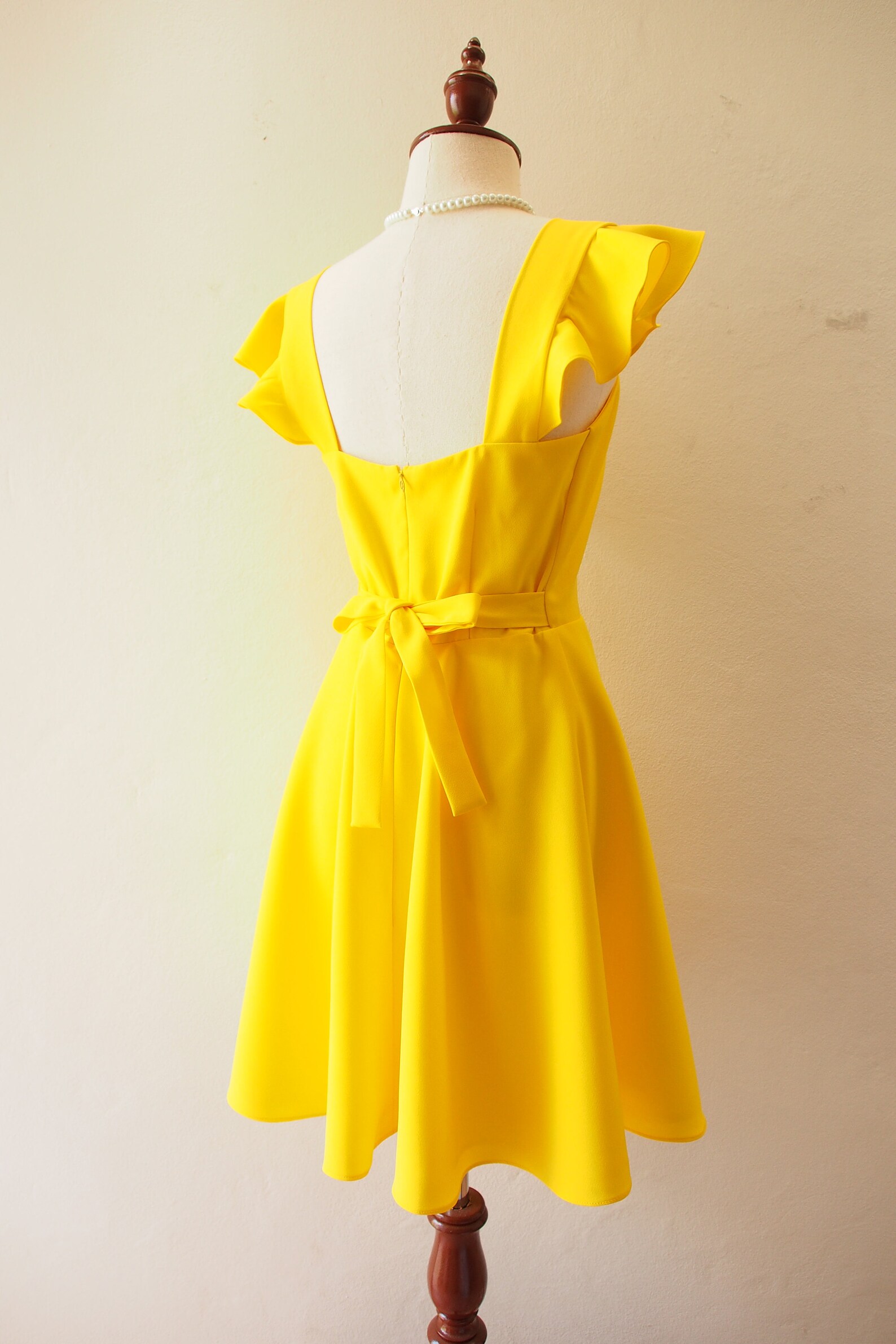 Olivia Canary Lemon Yellow Dress School Dance Dress Vintage - Etsy