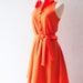Orange Dress Tangerine Dress Shirt Dress Working Dress Party - Etsy