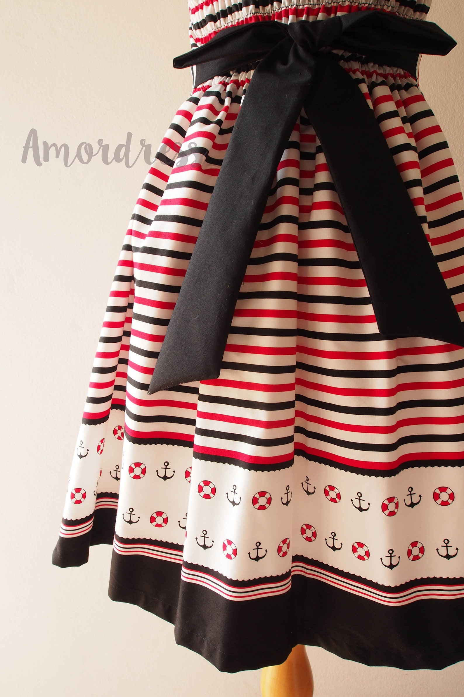 Nautical Dress Summer Dress Vintage Sundress Beach Dress - Etsy