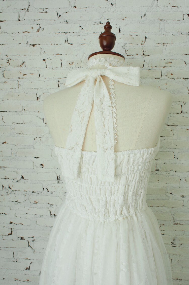 Vintage White Wedding Gown Lace Rustic Wedding Gown TuTu Lace | Etsy