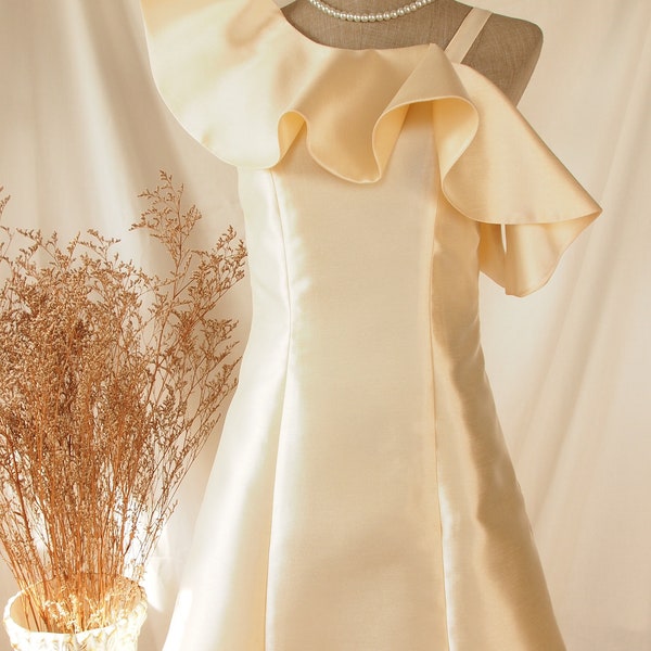 Ivory Ruffle Dress - Etsy