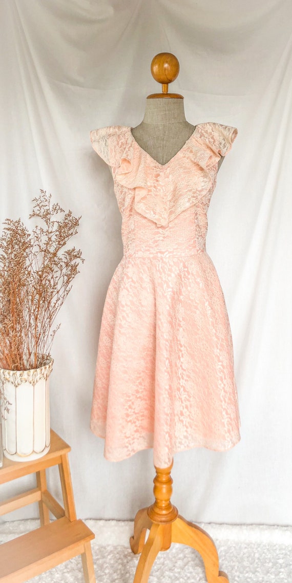 Old Rose Prom Dress Vintage Style Dress in Old Rose Peach - Etsy