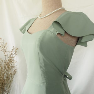 Olivia - Sage Green Prom Dress Sage Green Party Dress Formal Cocktail Bridal Wedding Sundress ...