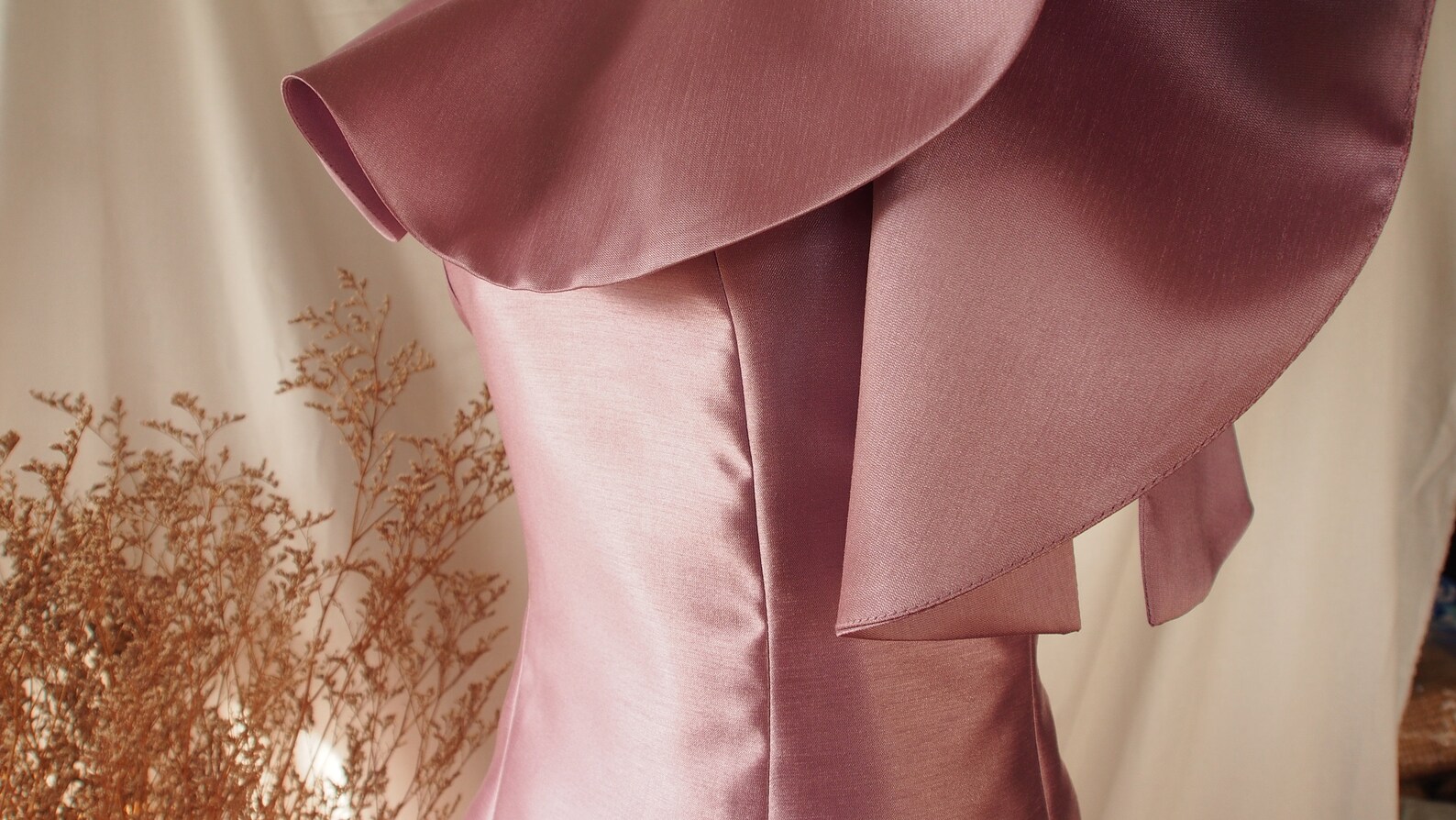 Emma Purple Prom Dress Shining Silk Off Shoulder One | Etsy