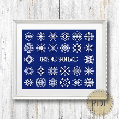 Snowflake Cross Stitch Patterns PDF Instant Download - Etsy