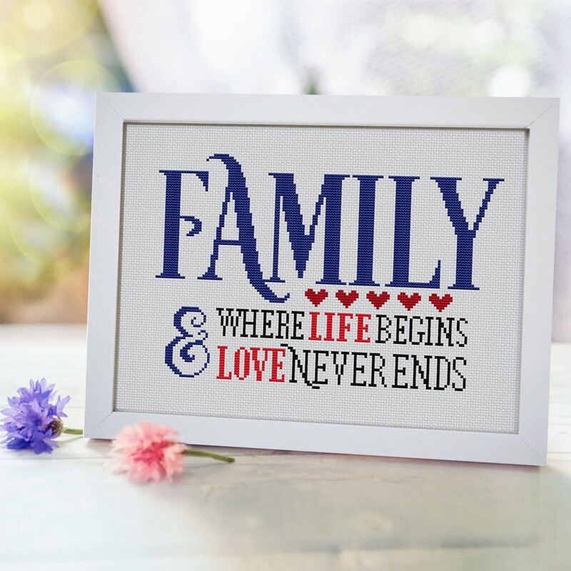 Cross Stitch Family Pattern - Etsy