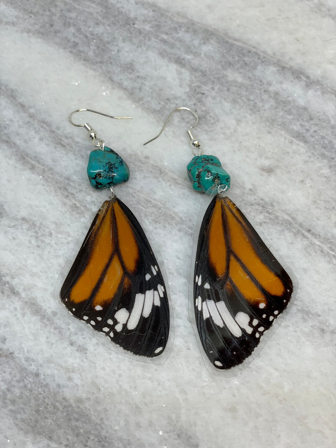Real Monarch Butterfly Wing Earrings - Etsy