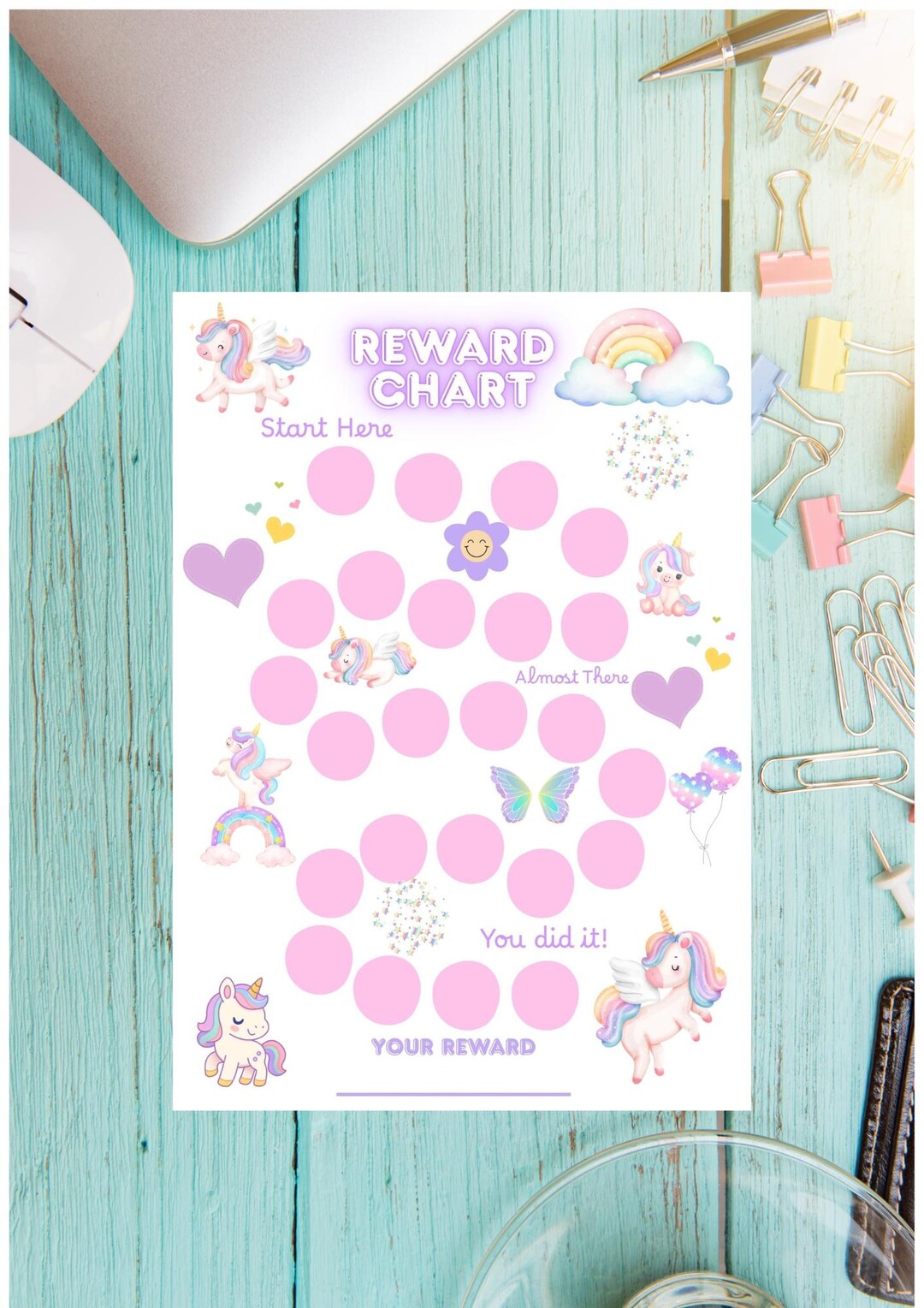 Magical Unicorn Rewards Chart - Etsy