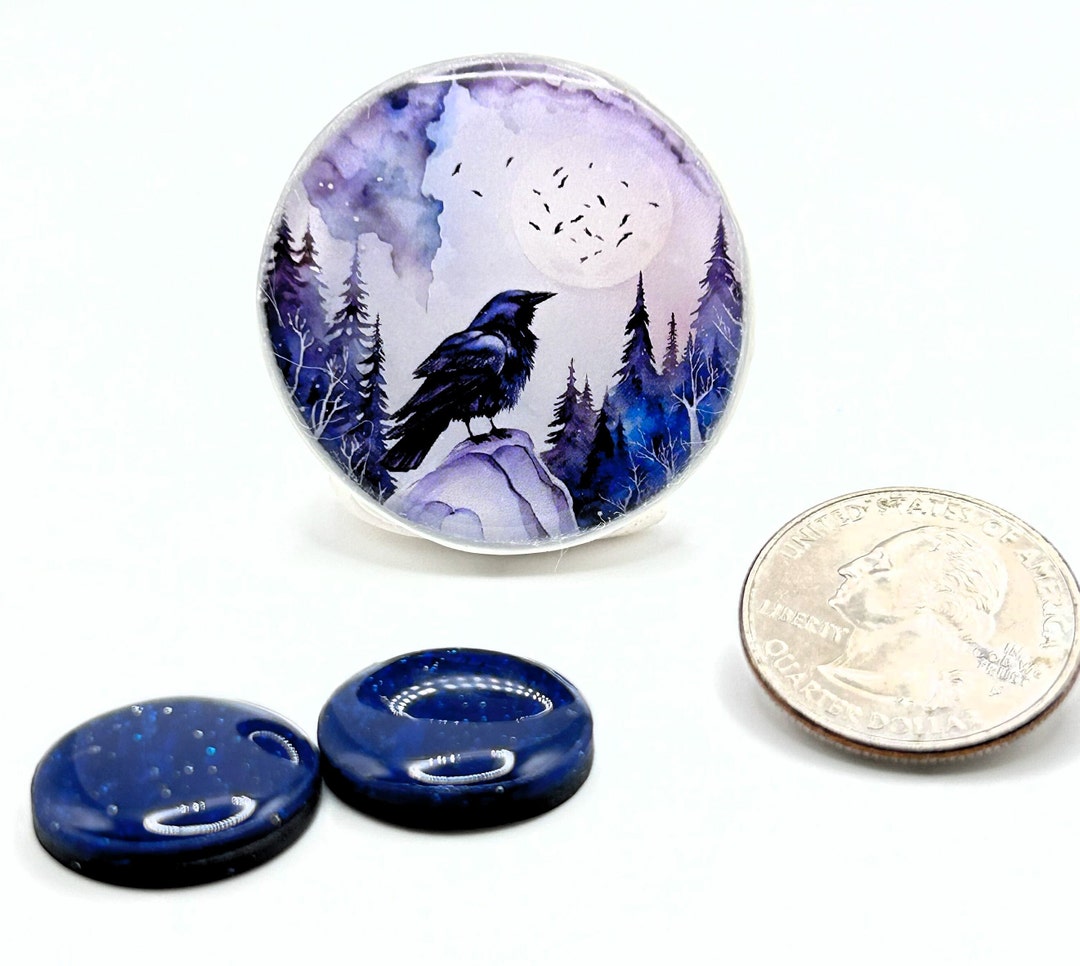 Studiostjames 3 Piece Clay Resin Cabochon Set-38 or 30mm-winter Raven ...