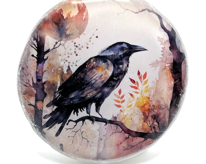 Studiostjames 3 Piece Clay Resin Cabochon Set-30mm or 38mm-autumn Raven ...