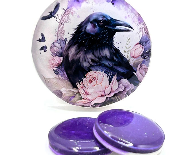 Studiostjames 3 Piece Clay Resin Cabochon Set-34mm-spring Rose Raven ...