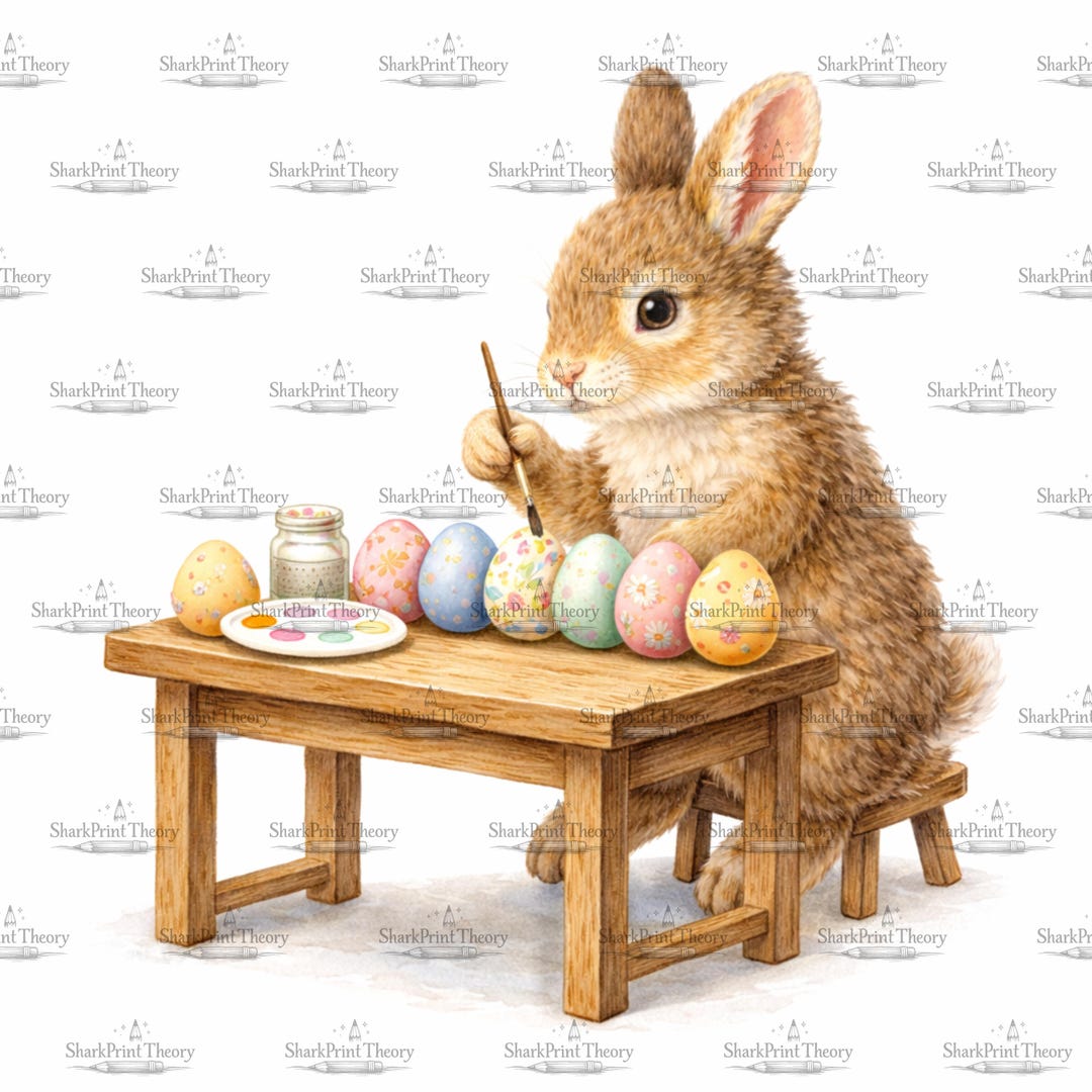 Easter Watercolor Clipart Bundle – Bunny, Chick, Lamb & Easter Eggs - Etsy