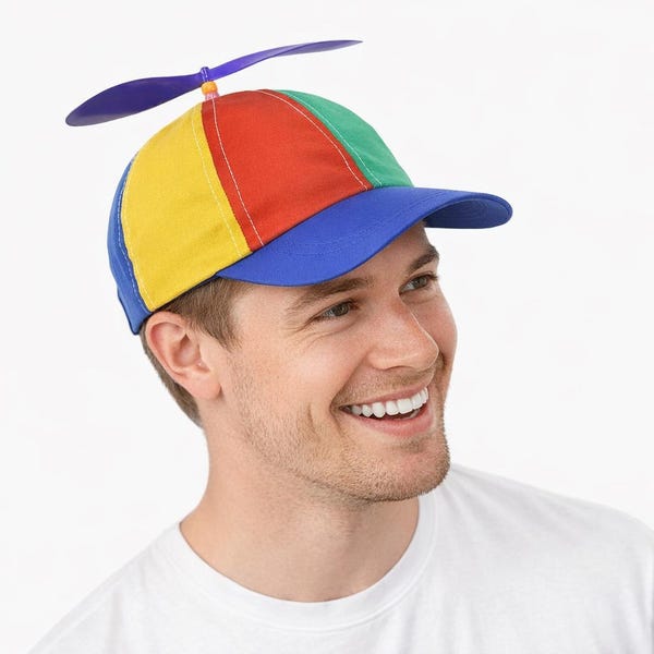 Rainbow Propeller Hat - Etsy