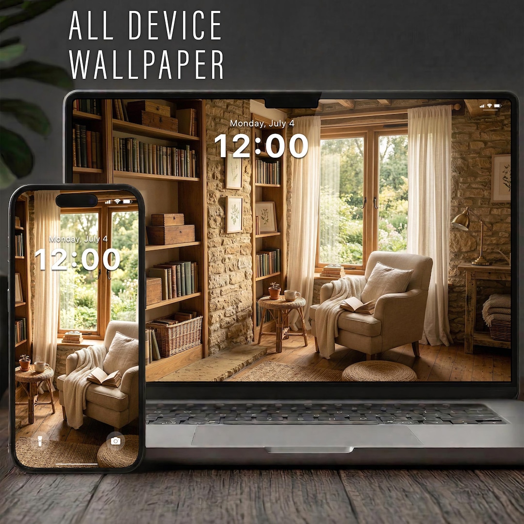 Cozy Reading Nook Wallpaper Bundle – Minimal Aesthetic Cottage ...