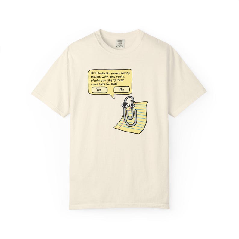 JUDGY MICROSOFT CLIPPY Climbing Bro Comfort Colors Tee, Climber Boxy T ...