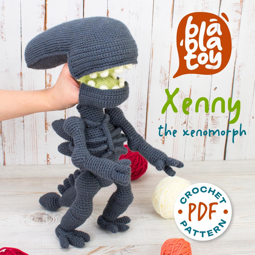 Crochet Pattern Xenomorph Alien - Amigurumi Puppet Toy | Educational ...