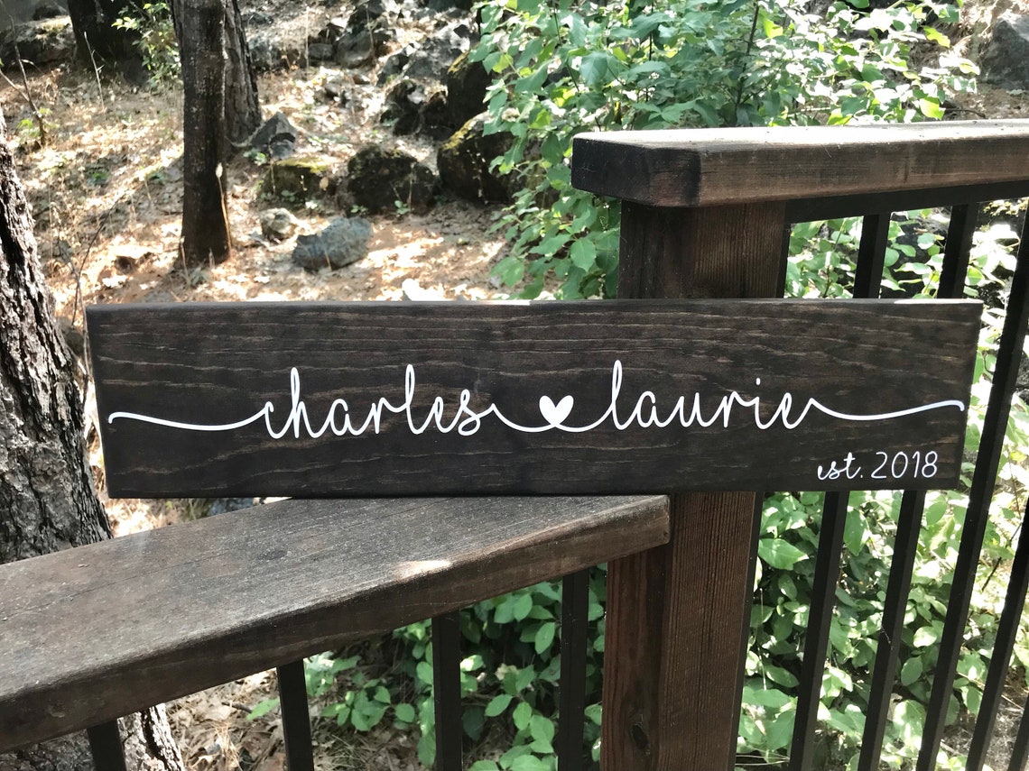 Love Board - Personalized Couples Sign - Custom Name Sign - Home Decor ...