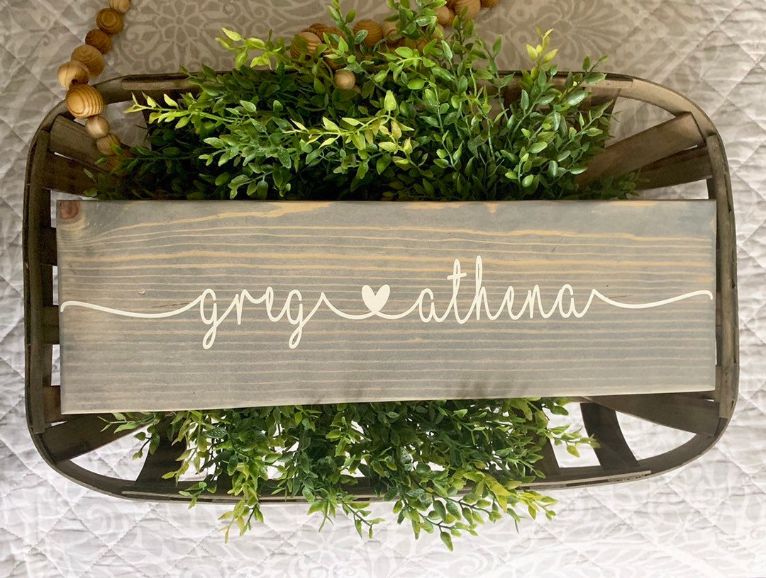Love Board - Personalized Couples Sign - Custom Name Sign - Home Decor ...