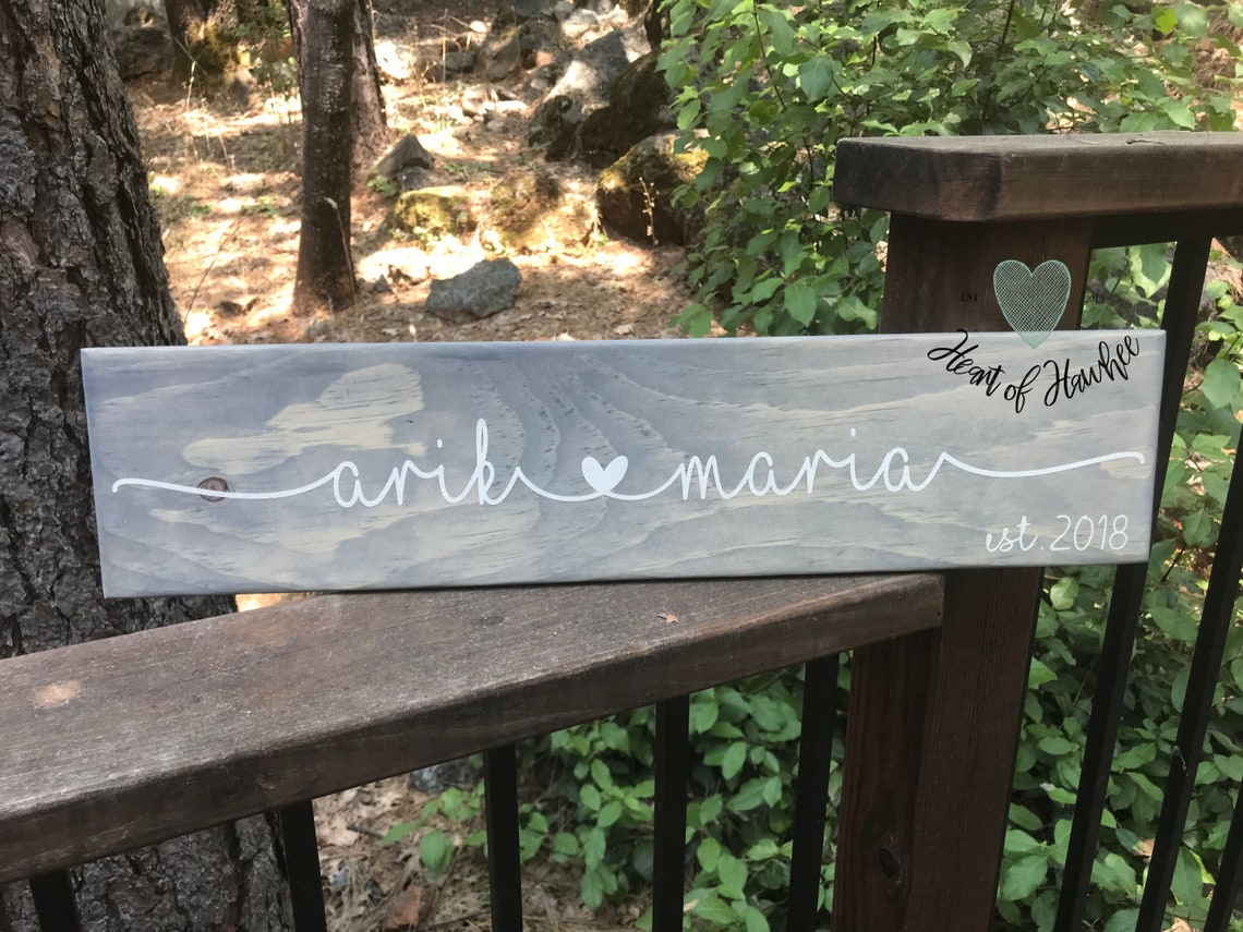 Love Board - Personalized Couples Sign - Custom Name Sign - Home Decor ...
