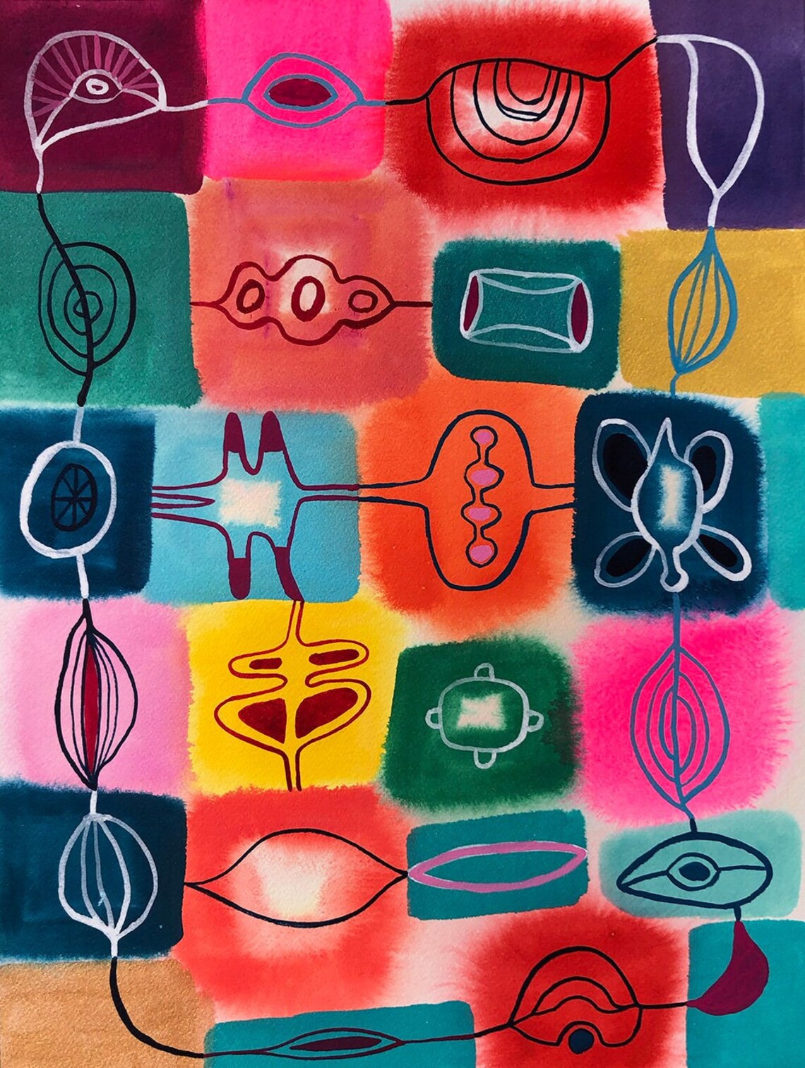 Diagram to Explain the Unexplainable, Original Painting, Abstract ...