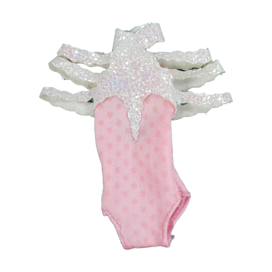 Vintage 1989 Barbie Ice Capades Pink Iridescent Costume Bodysuit 7365 ...