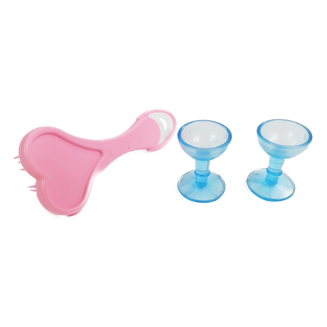 Vintage 1983 My Little Pony Dream Castle Blue Goblet Cups Dishes MLP G1 ...