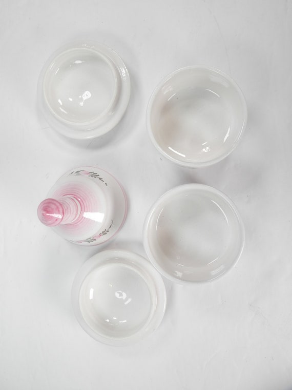 Mexico Cuernavaca Ceramic Pink Flower Floral Hand Pai… - Gem