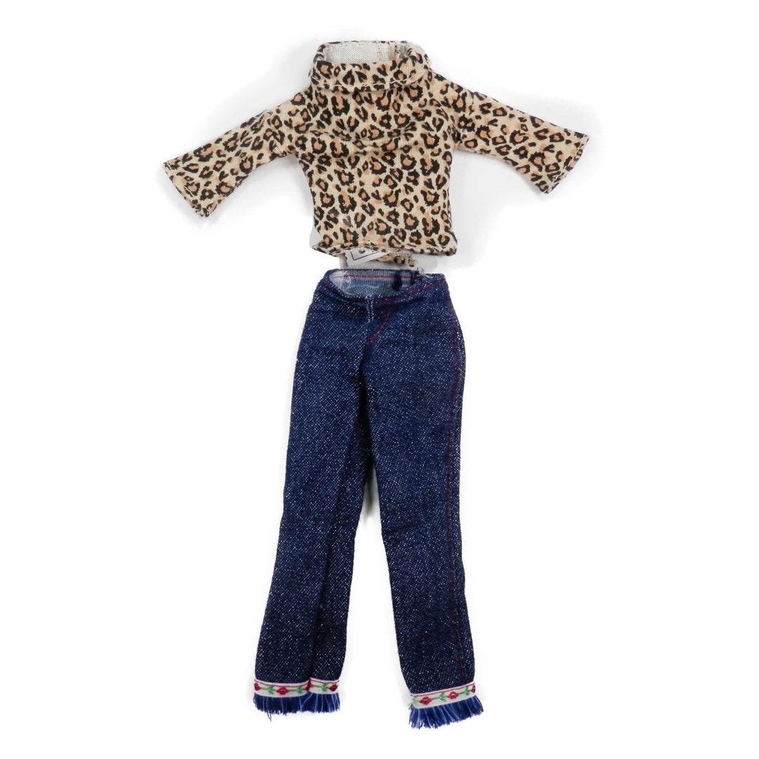 2000 Generation Girl Barbie My Room Leopard Cheetah Print Top Jeans ...