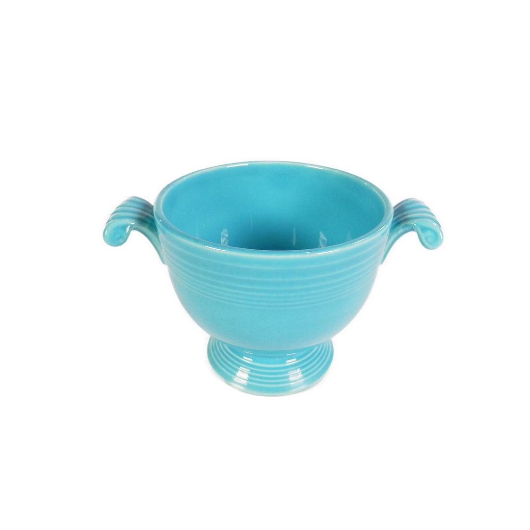 Vintage Fiestaware Turquoise Handled Sugar Bowl No Lid 40s 50s - Etsy