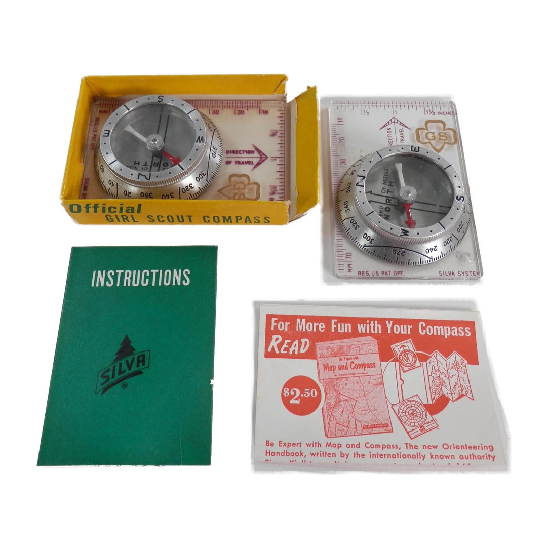 VTG Official Girl Scout Compasses With Box 60s 70s Silva Systems - Etsy