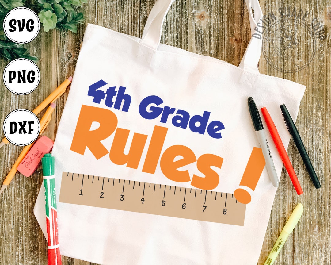 4th Grade Rules SVG/DXF/PNG - Etsy