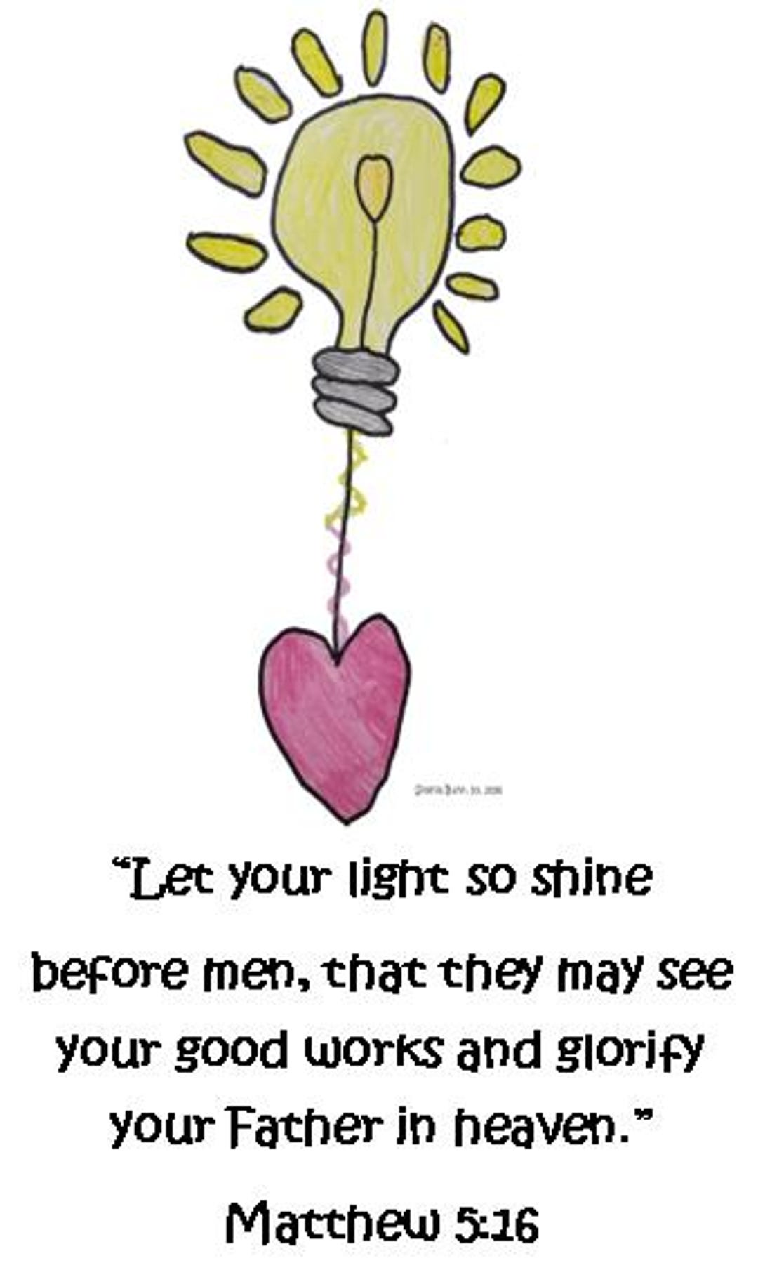 Let Your Light Shine Kids Scripture Art – Matthew 5:16 Printable - Etsy