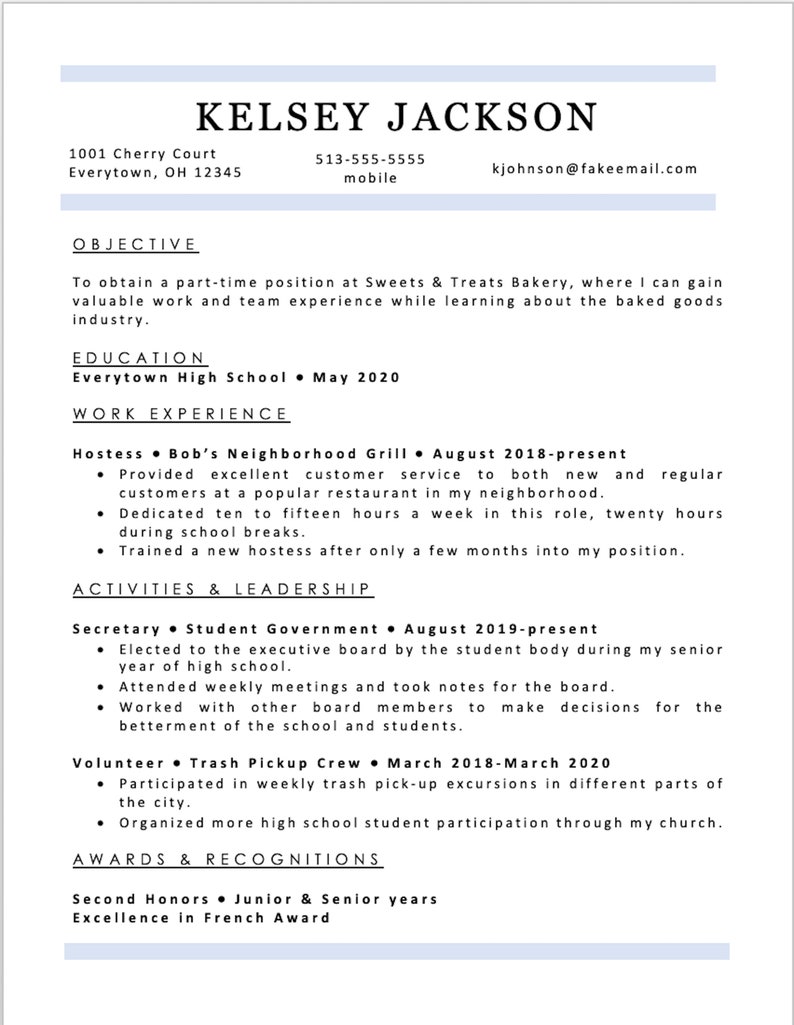 Simple Resume Template Canva and MS Word / How to Create a Resume ...