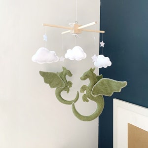 Baby Mobile Dragon, Dragon Mobile, Felt Mobile, Baby Mobile Dragon ...