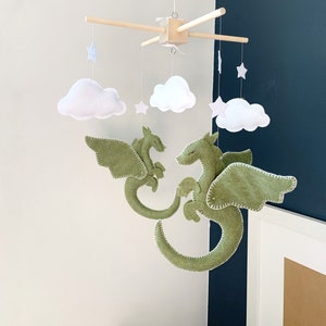Baby Mobile Dragon, Dragon Mobile, Felt Mobile, Baby Mobile Dragon ...