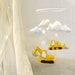 Baby Mobile baby Crib Mobile train Mobile Yellow and Gray Mobile or ...