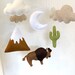 Baby Mobile Bison - Baby Mobile Buffalo- Bison Nursery - Bison Mobile ...