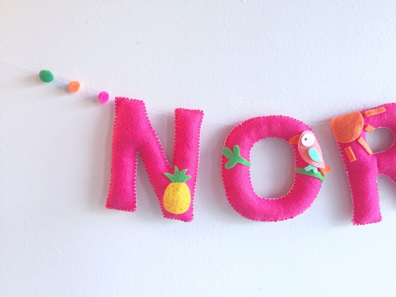 Felt Name Banner Nursery Banner Wall Banner Wall Banner - Etsy