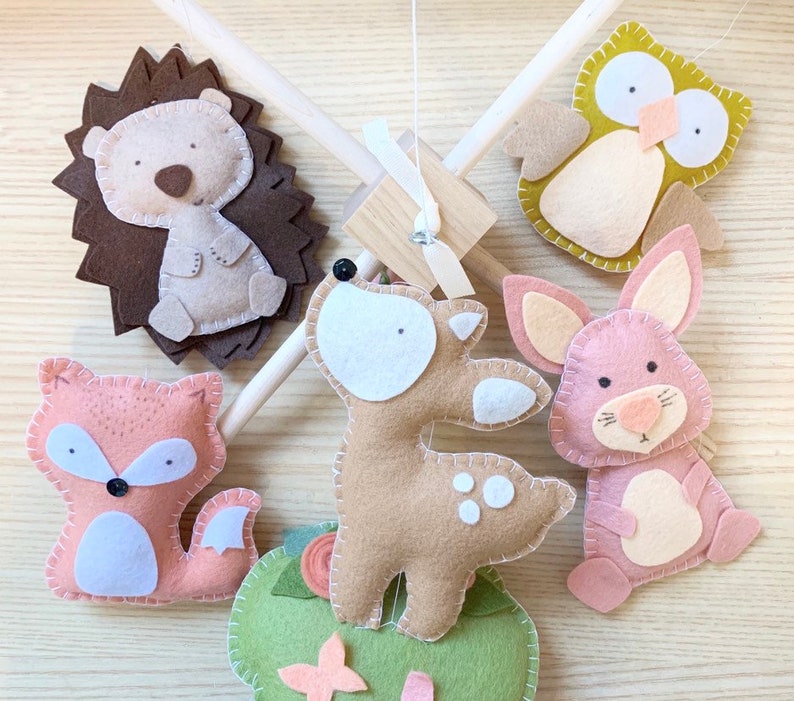 Baby Mobile Animals Forest Baby Mobile Nursery Mobile - Etsy