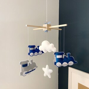 Baby Mobile -baby Crib Mobile - Train Mobile - Train Baby Mobile - Crib ...