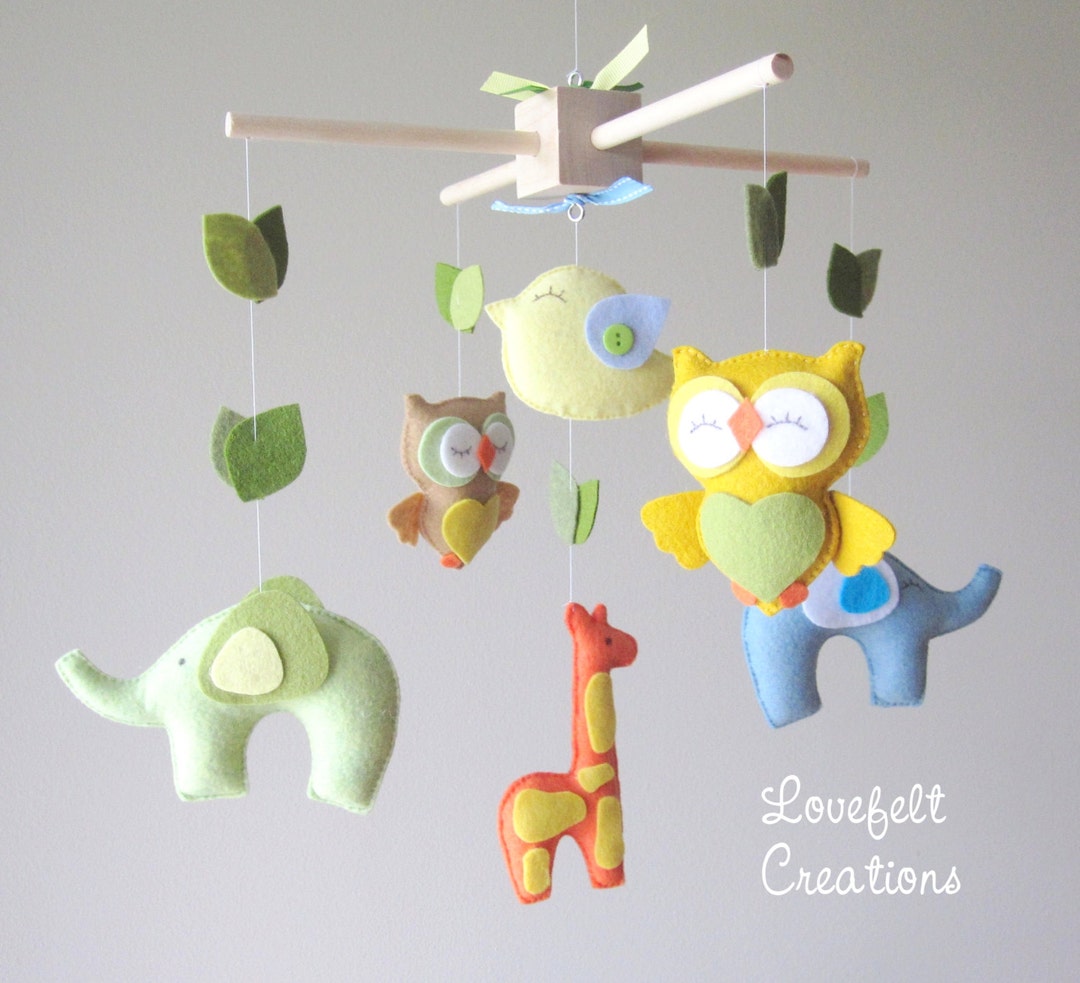 Felt Mobile - Baby Mobile - Animals Mobile - Forest Mobile - Zoo Mobile ...