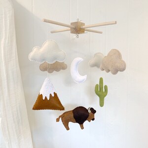 Baby Mobile Bison - Baby Mobile Buffalo- Bison Nursery - Bison Mobile ...
