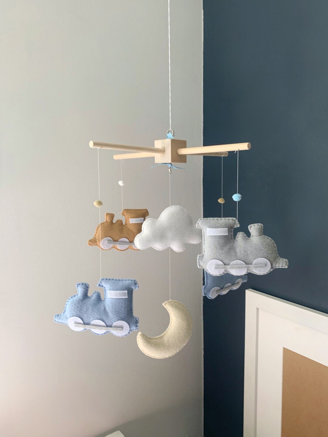 Baby Mobile -baby Crib Mobile - Train Mobile - Train Baby Mobile - Crib ...