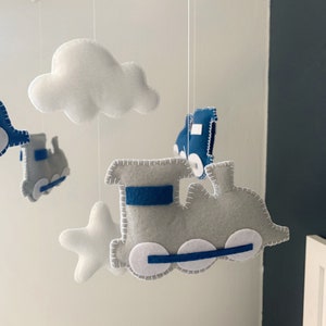 Baby Mobile -baby Crib Mobile - Train Mobile - Train Baby Mobile - Crib ...
