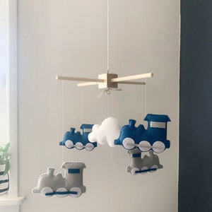 Baby Mobile -baby Crib Mobile - Train Mobile - Train Baby Mobile - Crib ...