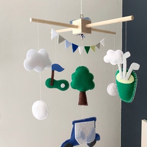 Baby Mobile Golf, Golfing Nursery, Golf Baby Decor, Custom Baby Crib ...