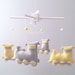 Baby Mobile baby Crib Mobile train Mobile Yellow and Gray Mobile or ...