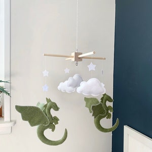 Baby Mobile Dragon, Dragon Mobile, Felt Mobile, Baby Mobile Dragon ...