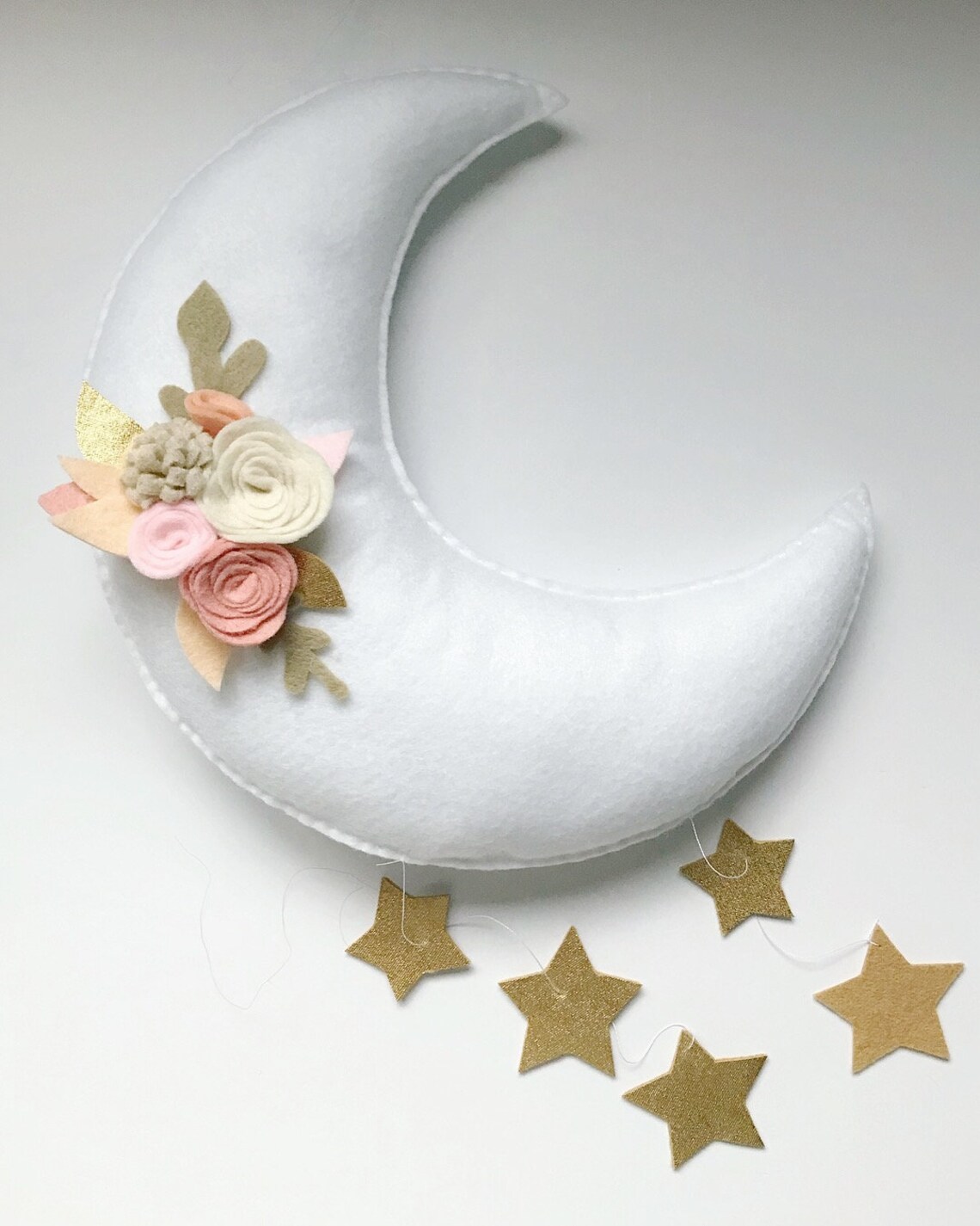 Hanging Moon Mobile Boho Nursery Girl Nursery Decor Baby - Etsy